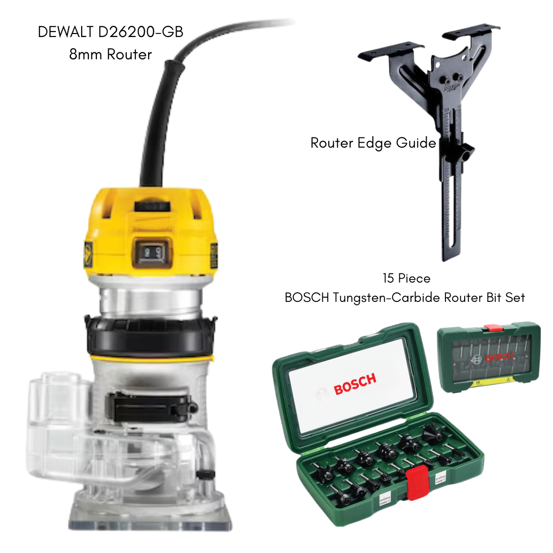 DEWALT - BRAND NEW D26200-GB 8MM (1/4") FIXED BASE ROUTER WITH EXTRA D ...